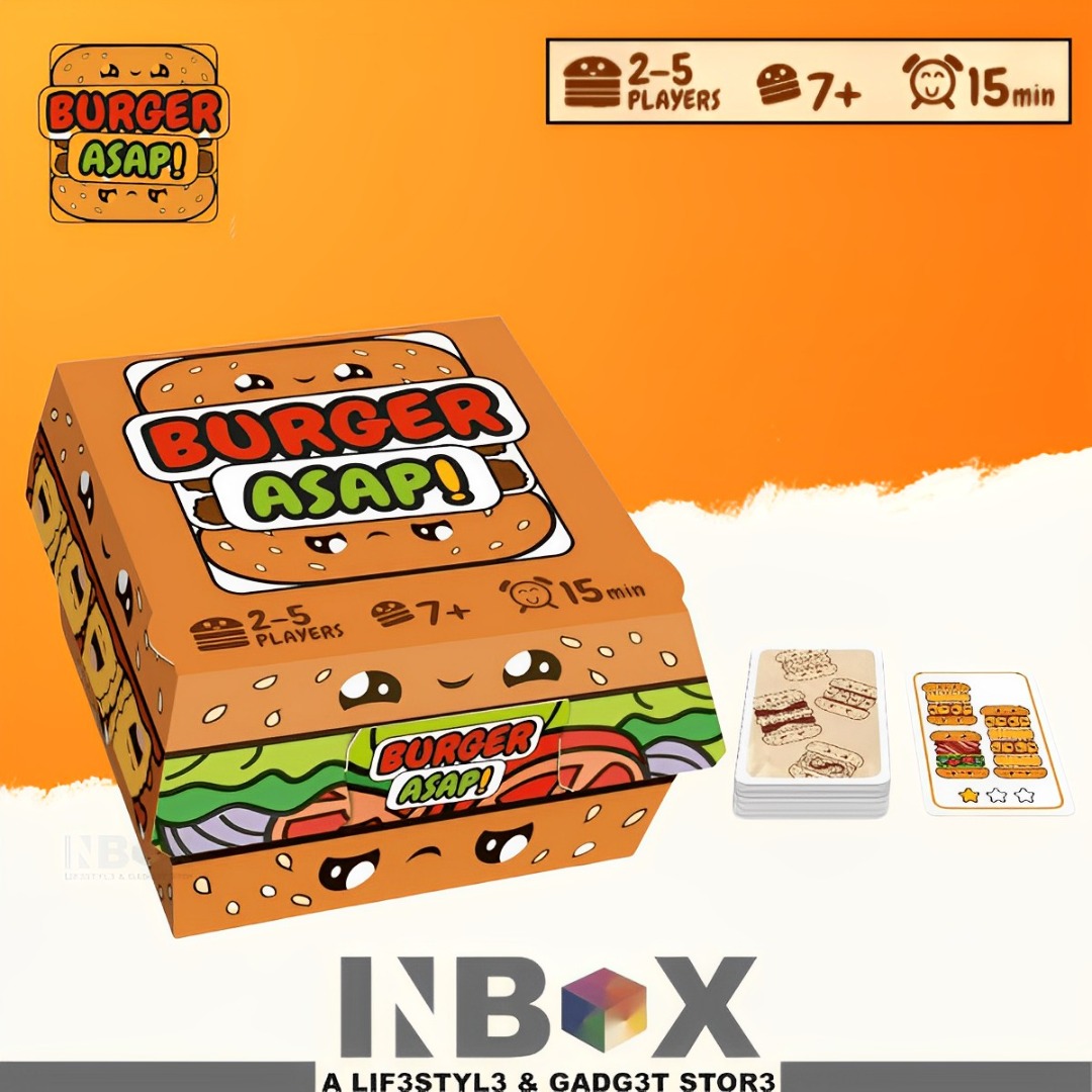 Burger ASAP Card Game, Hobbies & Toys, Toys & Games on Carousell