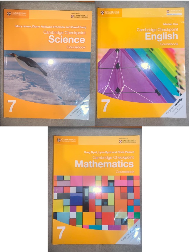 Cambridge Checkpoint Coursebooks Grade 7 (Science, Mathematics, English ...