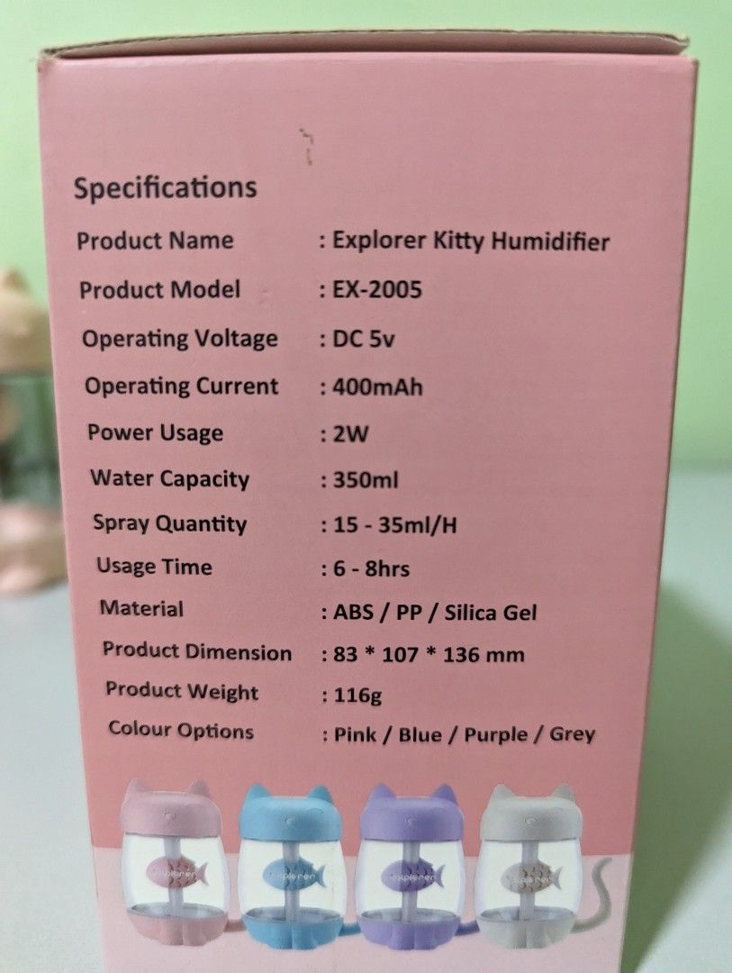 Cat Humidifier/LED light/Fan, TV & Home Appliances, Other Home ...