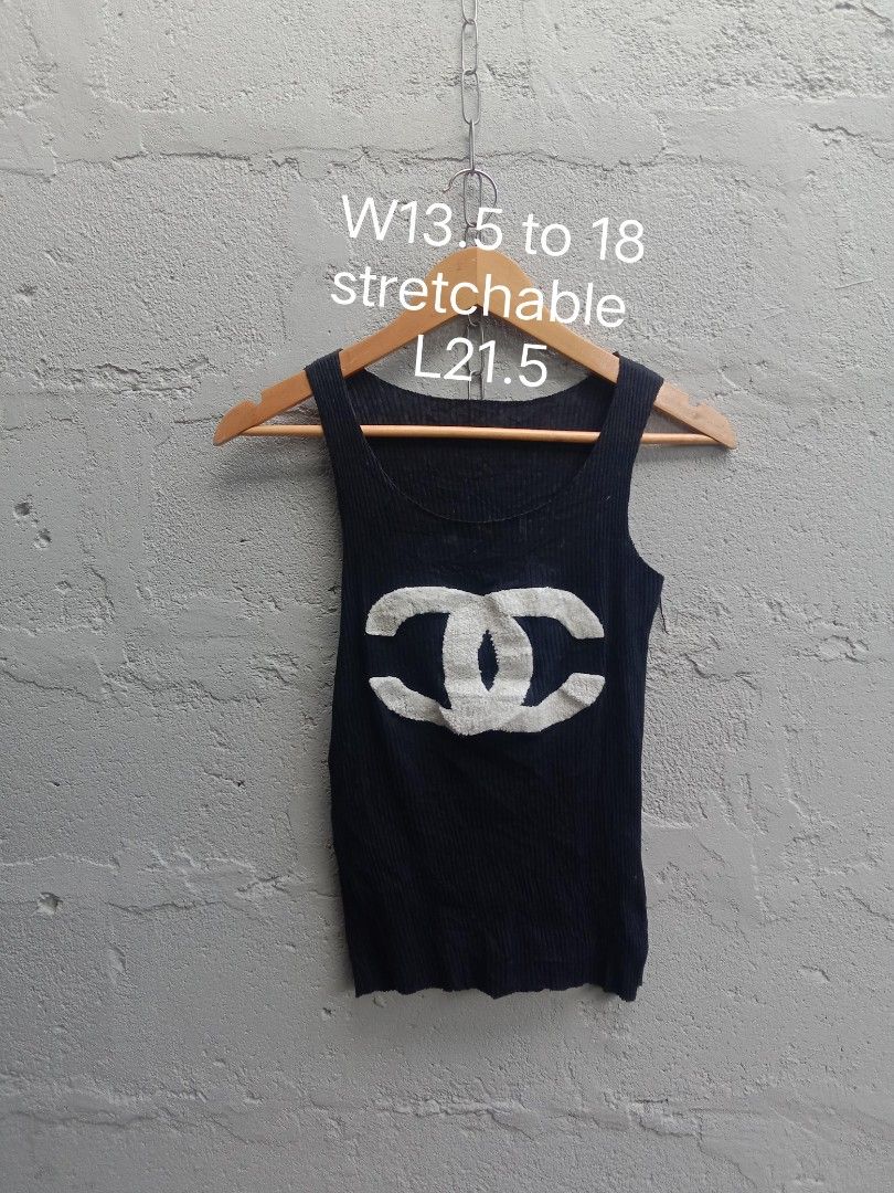 chanel tank top, Luxury, Apparel on Carousell
