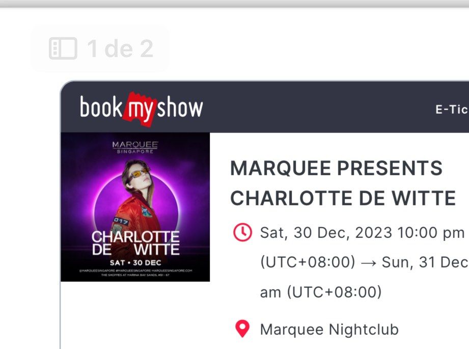 Charlotte de Witte at Marquee Ticket, Tickets & Vouchers, Event Tickets ...