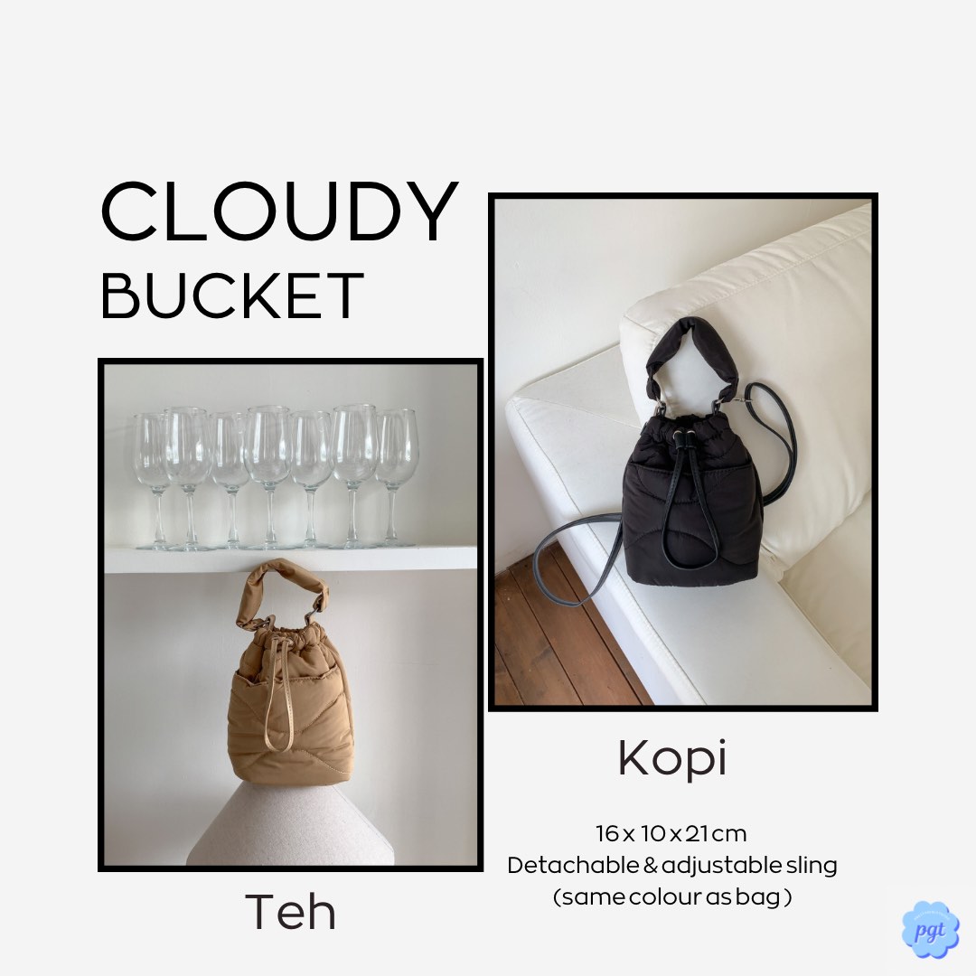 CLOUDY BUCKET BAG, Women's Fashion, Bags & Wallets, Cross-body Bags on ...