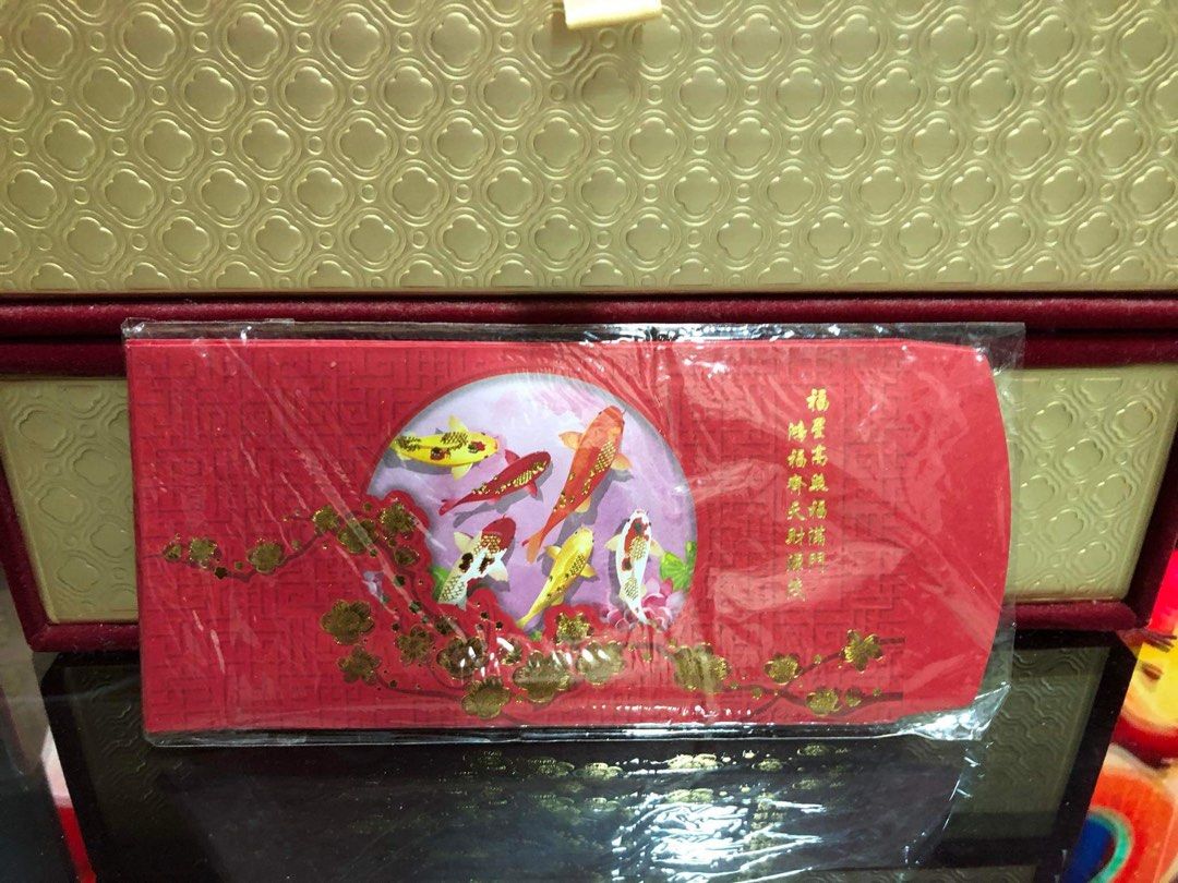 CNY Red Packet Fish and Gold Flower, Hobbies & Toys, Stationery & Craft ...