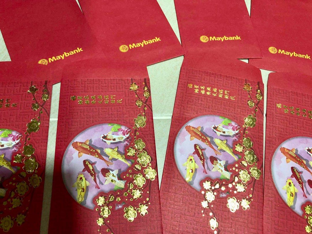 CNY Red Packet Fish and Gold Flower, Hobbies & Toys, Stationery & Craft ...