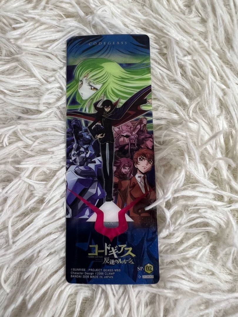 Code Geass - Clear book mark [Official Merch], Hobbies & Toys, Toys ...