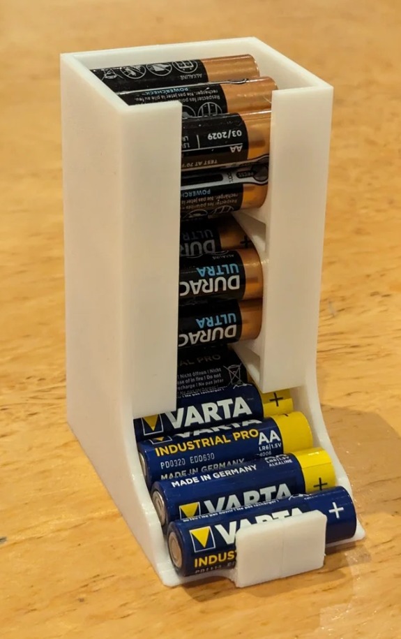 Compact Tabletop AA / AAA Battery Holder, Furniture & Home Living, Home ...