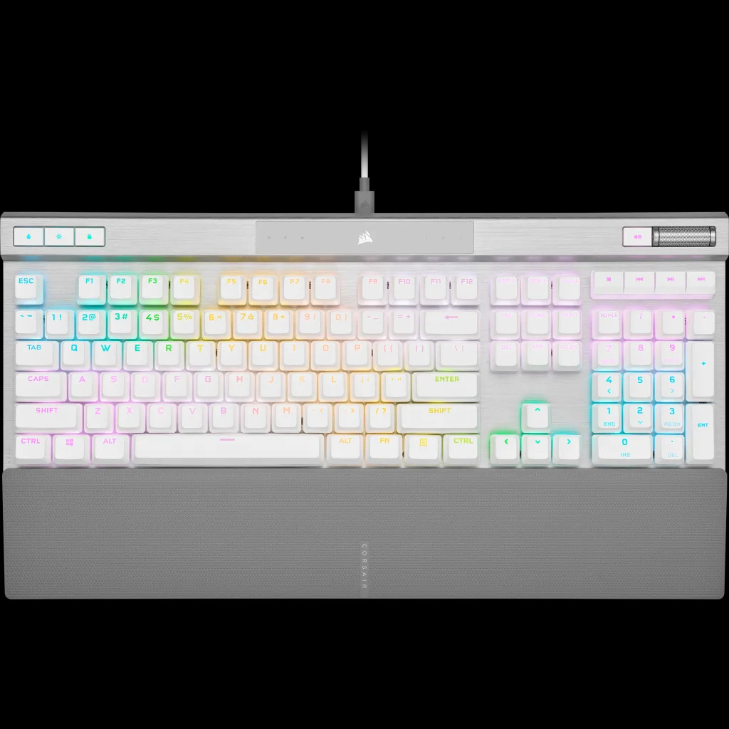 CORSAIR K70 RGB PRO - OPX White Optical Mechanical Keyboard, Computers ...