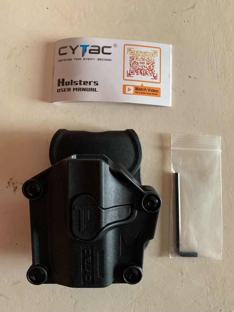 CYTAC Universal Tactical Mega-fit COMPACT Holster with Paddle Black ...