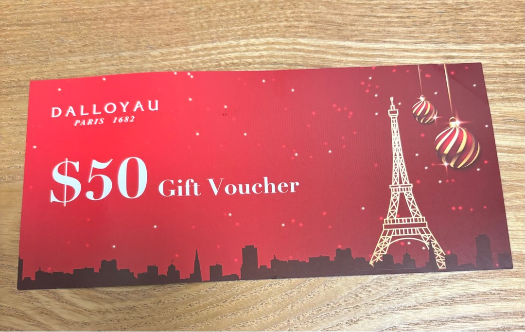 DALLOYAU Gift Voucher, 門票＆禮券, 現金券、兌換券、禮券 - Carousell