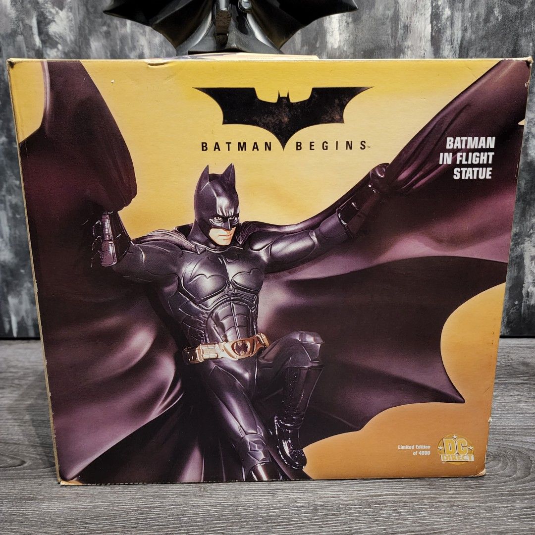DC DIRECT Batman Begins movie Batman in flight statue figure, Hobbies ...