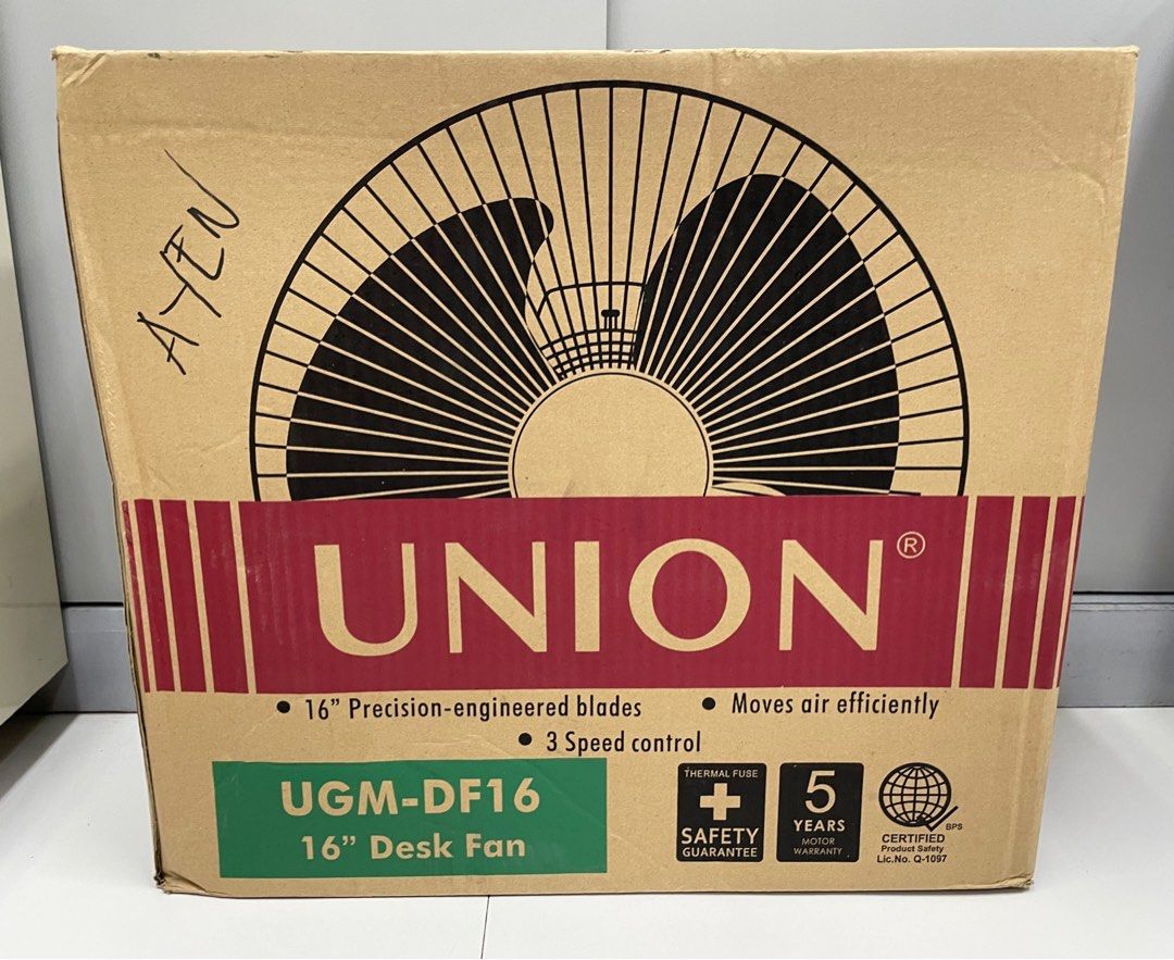 DESK FAN UNION UGM-DF16, TV & Home Appliances, Other Home Appliances on ...