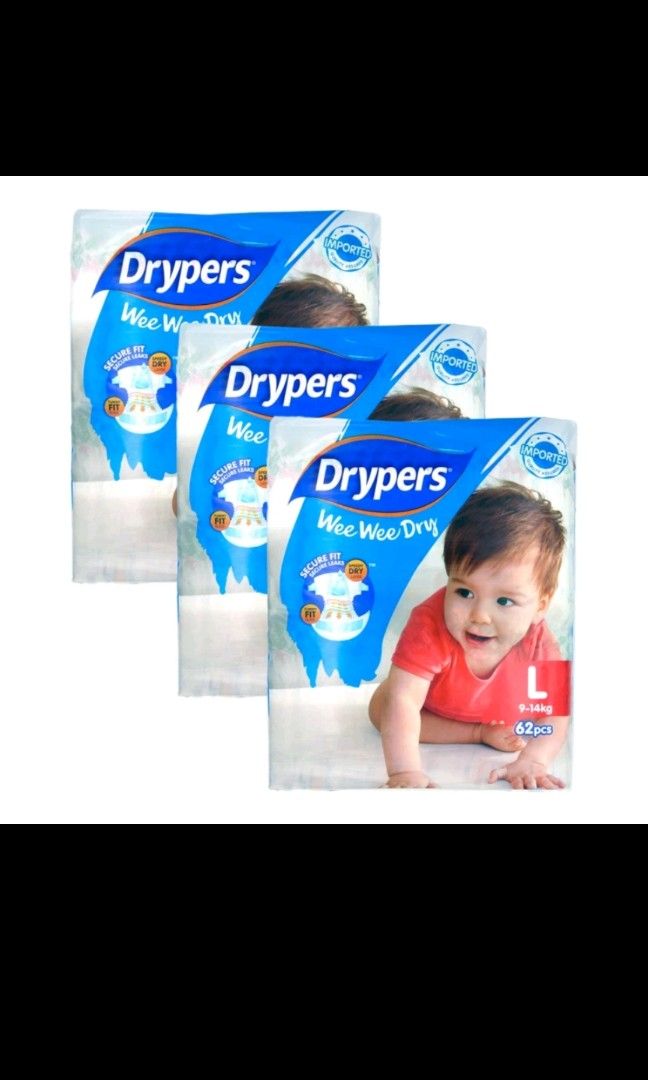 Drypers Tape L, Babies & Kids, Bathing & Changing, Diapers & Baby Wipes ...