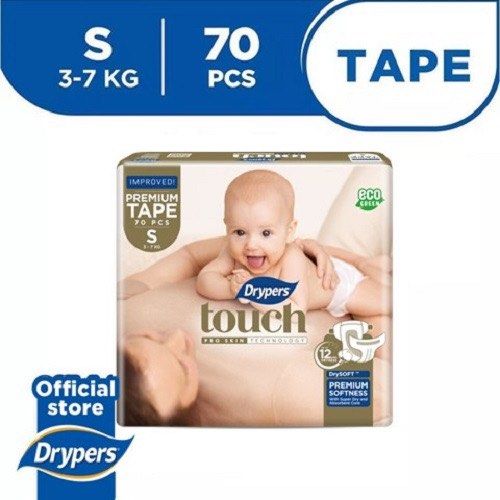 Drypers Touch size S 70s, Babies & Kids, Bathing & Changing, Diapers ...