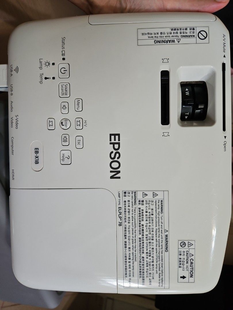 Epson EBX18 H551C Projector, TV & Home Appliances, TV & Entertainment ...