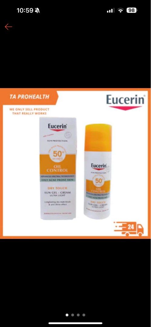 EUCERIN OIL CONTROL DRY TOUCH OILY ACNE PRONE SKIN SPF50+ SUNSCREEN 50ML, Beauty & Personal Care ...