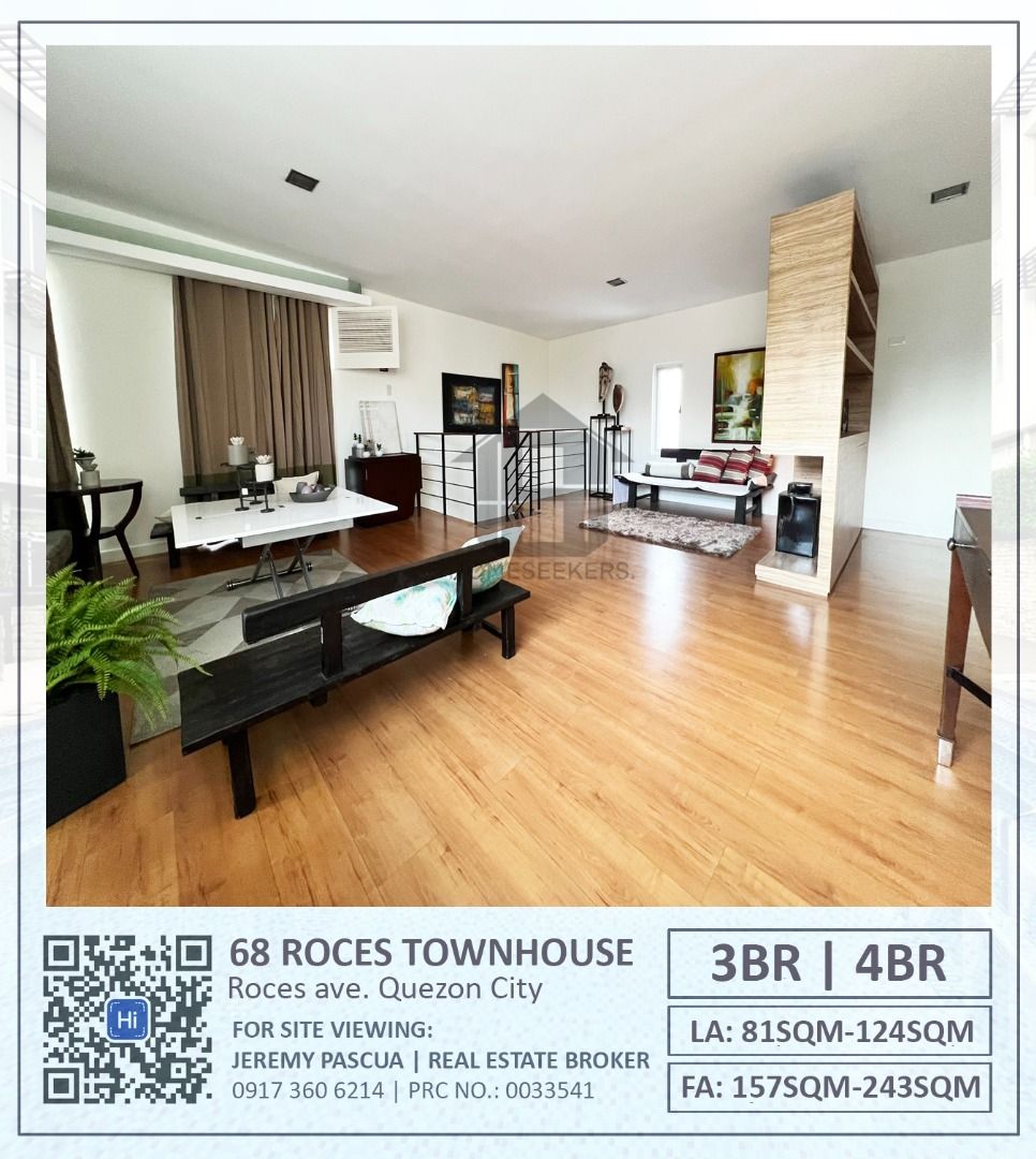 FOR SALE 68 ROCES TOWNHOUSE IN QC NEAR ST LUKES HOSPITAL & TIMOG ...