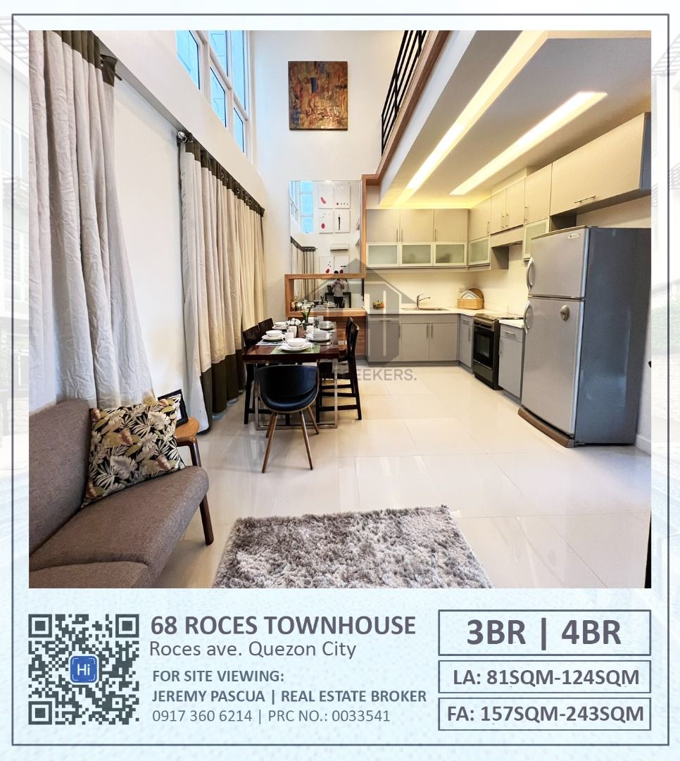FOR SALE 68 ROCES TOWNHOUSE IN QC NEAR ST LUKES HOSPITAL & TIMOG ...
