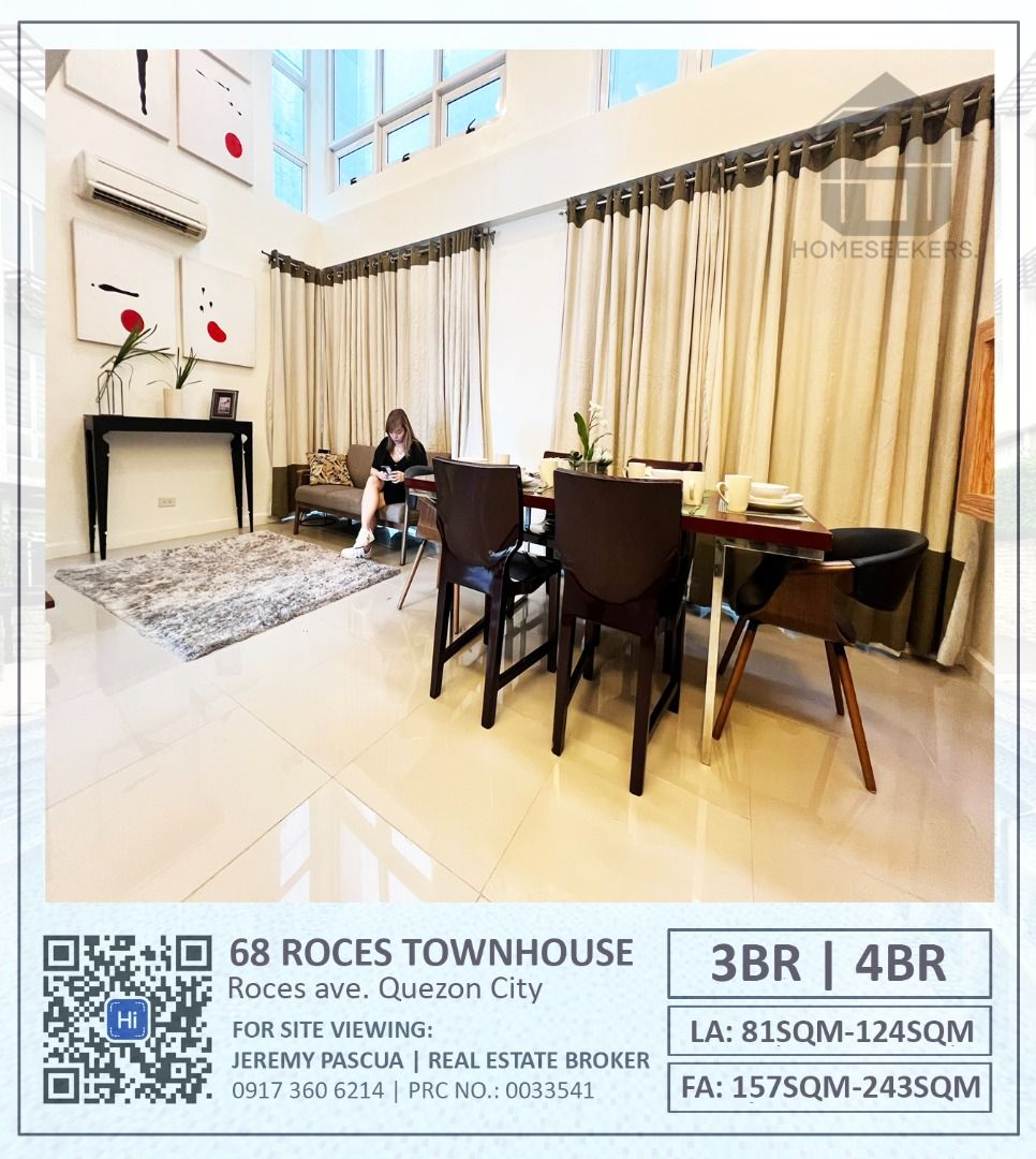 FOR SALE 68 ROCES TOWNHOUSE IN QC NEAR ST LUKES HOSPITAL & TIMOG ...