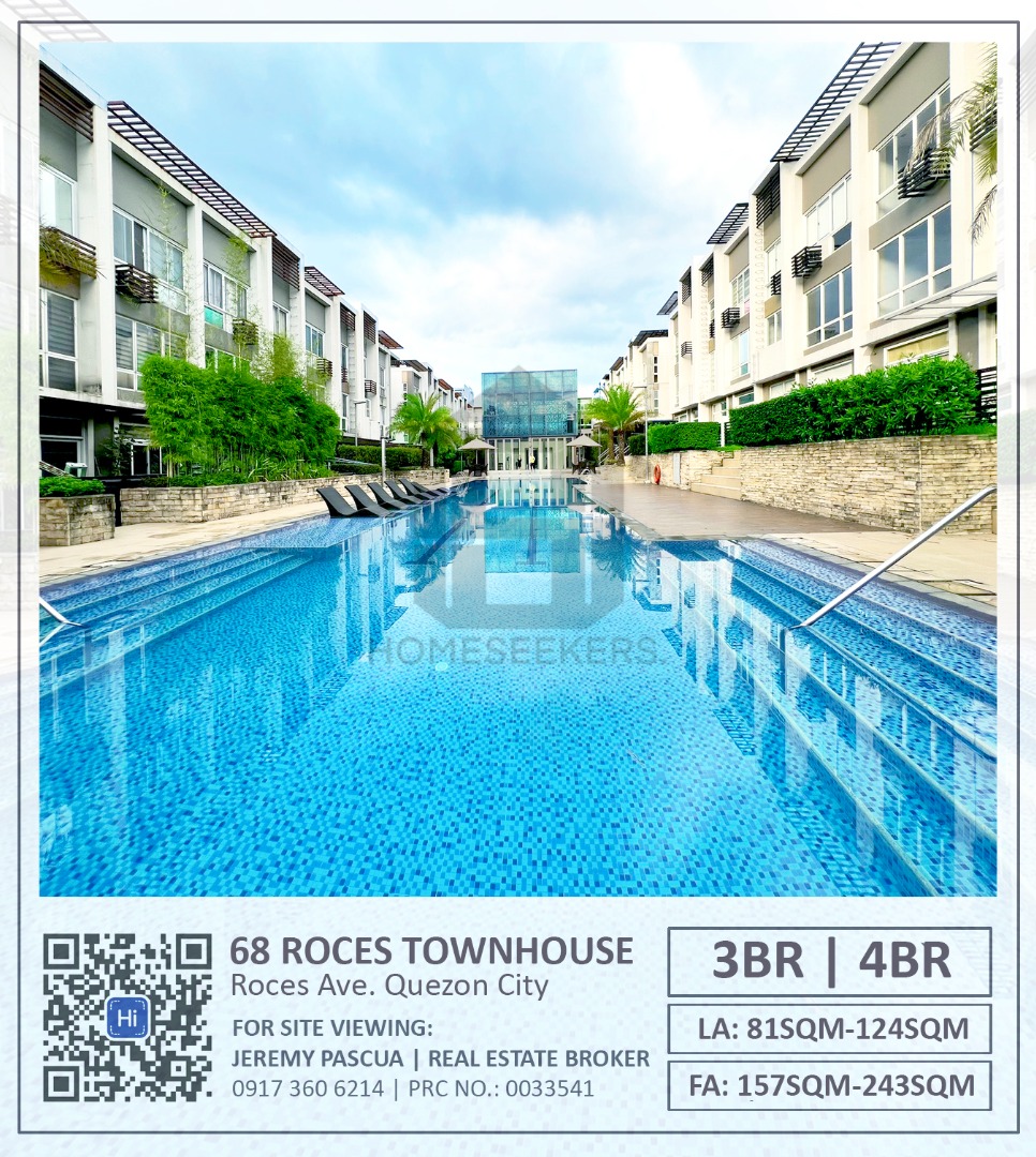 FOR SALE 68 ROCES TOWNHOUSE IN QC NEAR ST LUKES HOSPITAL & TIMOG ...