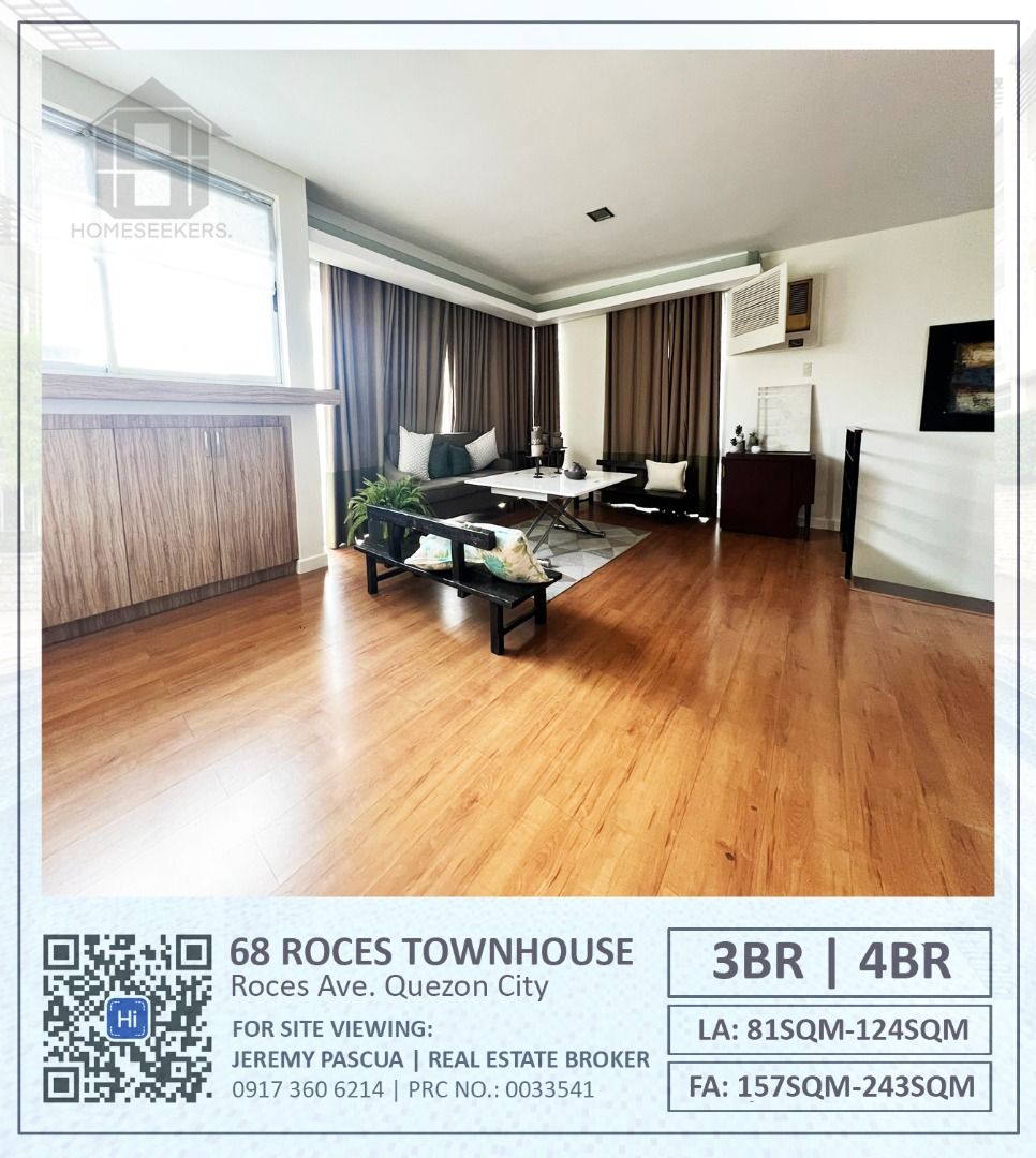 FOR SALE 68 ROCES TOWNHOUSE IN QC NEAR ST LUKES HOSPITAL & TIMOG ...