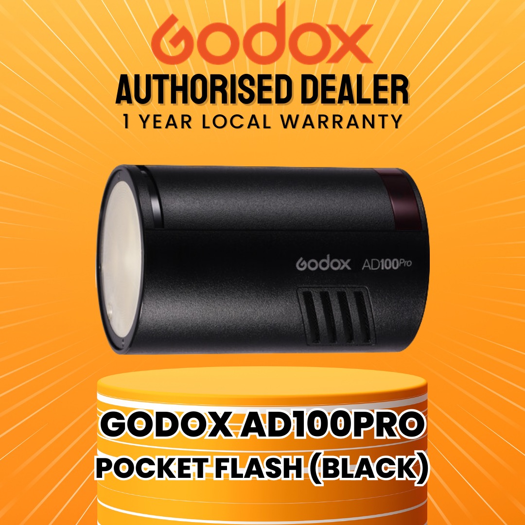 Godox AD100pro Pocket Flash (Black), Photography, Photography ...