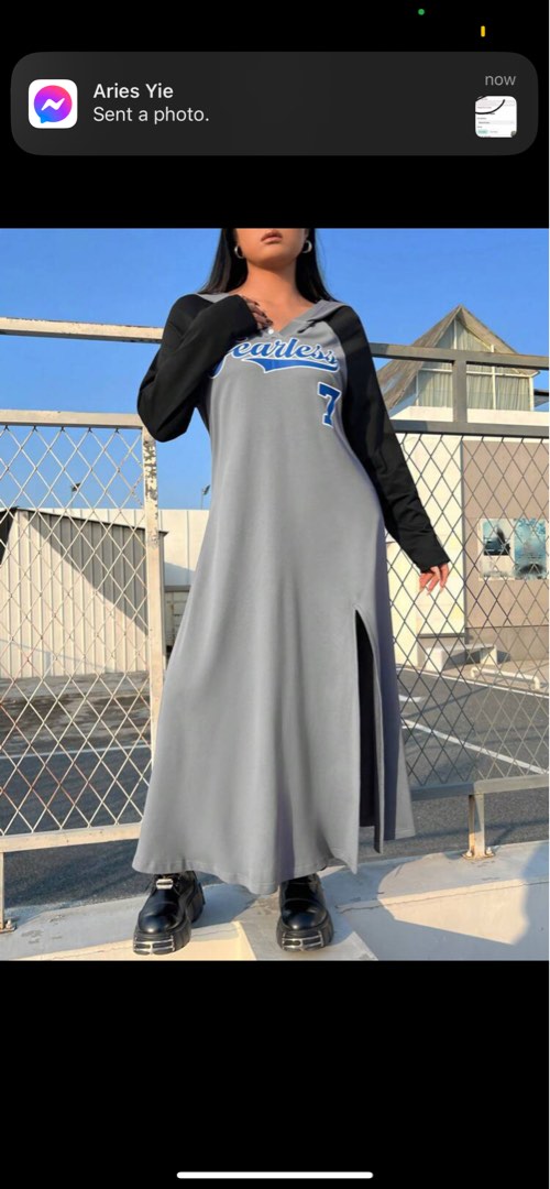 Grey Shein Dress, Women's Fashion, Dresses & Sets, Dresses on Carousell