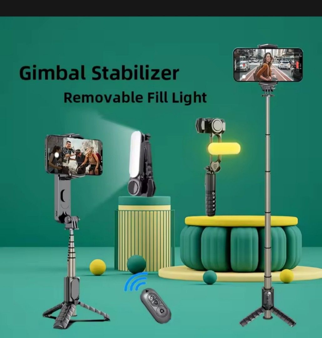 Handheld Gimbal Stabilizer Mini Selfie Stick, Photography, Photography ...