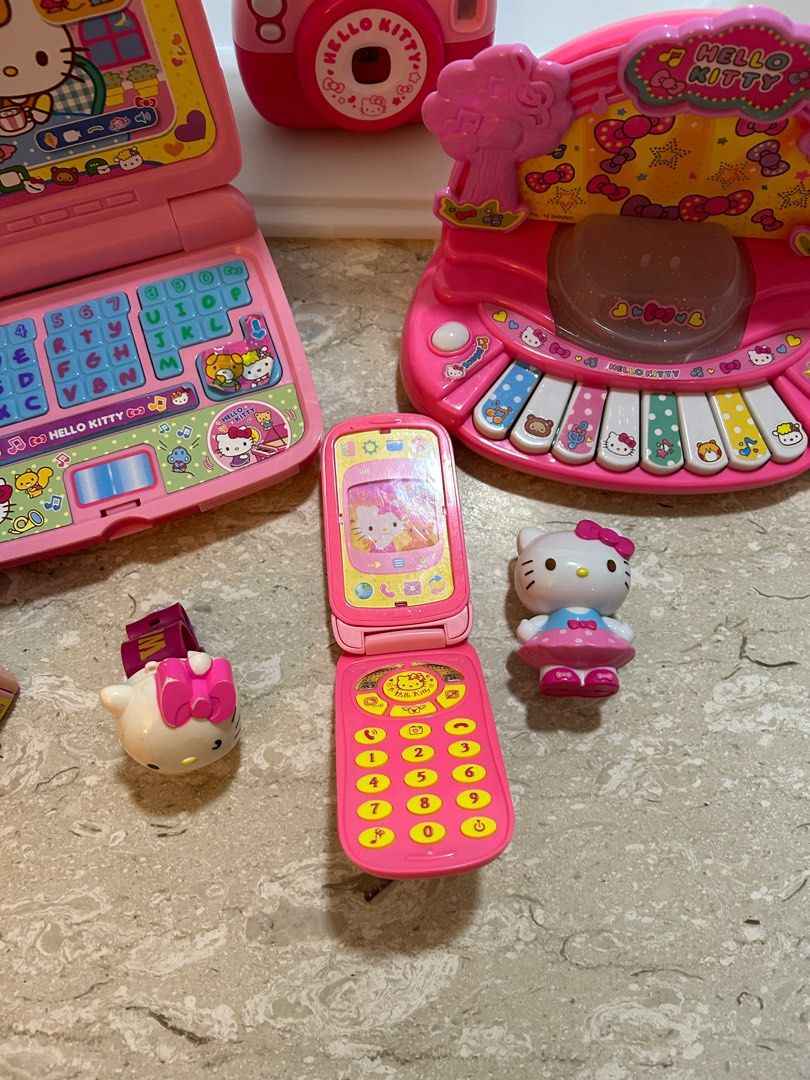 Hello Kitty Bundle: Computer/ Cashier/ Handphone/ Camera/ Mini figurine ...