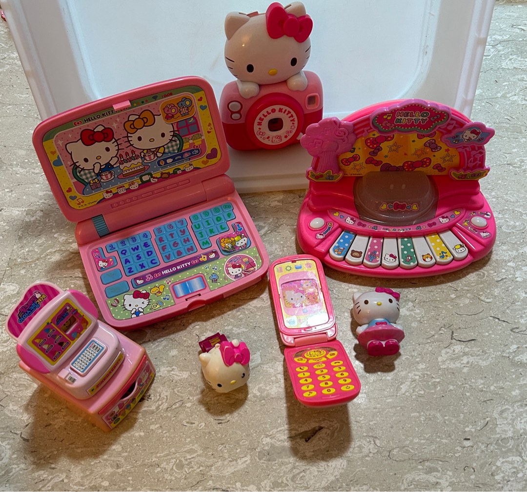 Hello Kitty Bundle: Computer/ Cashier/ Handphone/ Camera/ Mini figurine ...