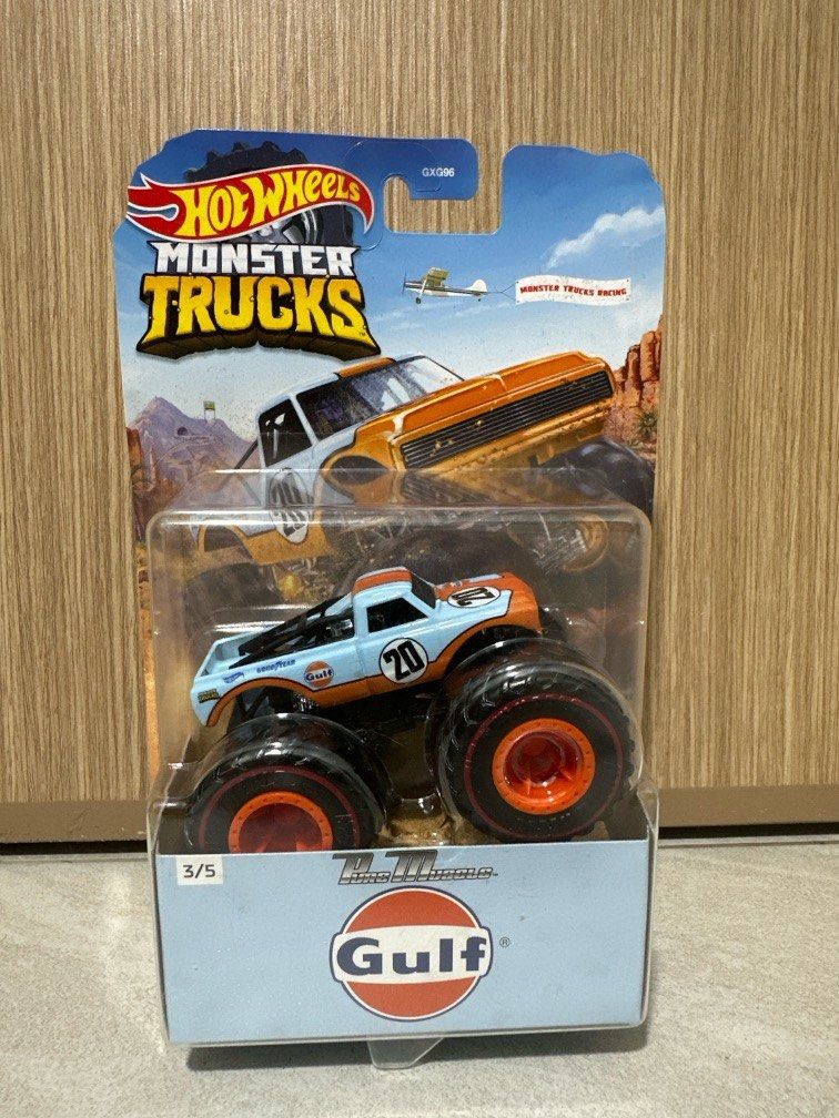 Hot Wheels Monster Truck Gulf Pure Muscle, Hobbies & Toys, Toys & Games on Carousell