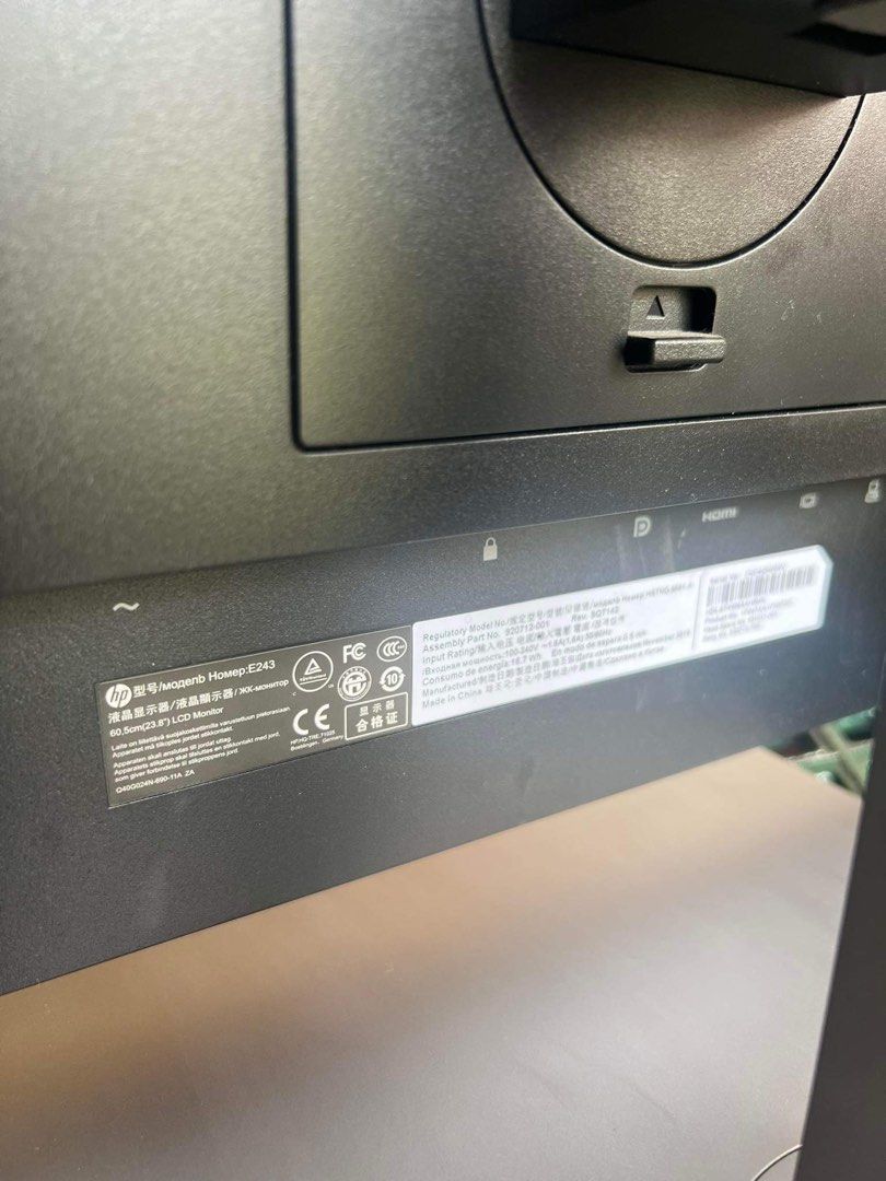 HP EliteDisplay E243 23.8-inch computer monitor, Computers & Tech ...