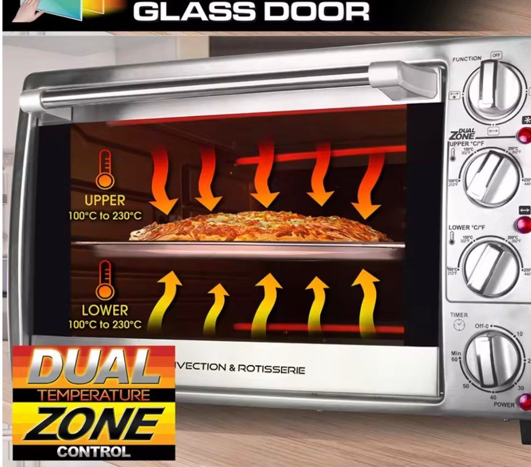 Imarflex IT450crs 45L 3in1 convection and Rotisserie Oven, Furniture ...