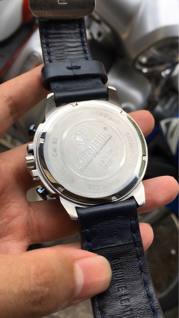 Jam Tangan expedition original chronograph blue, Fesyen Pria, Jam ...