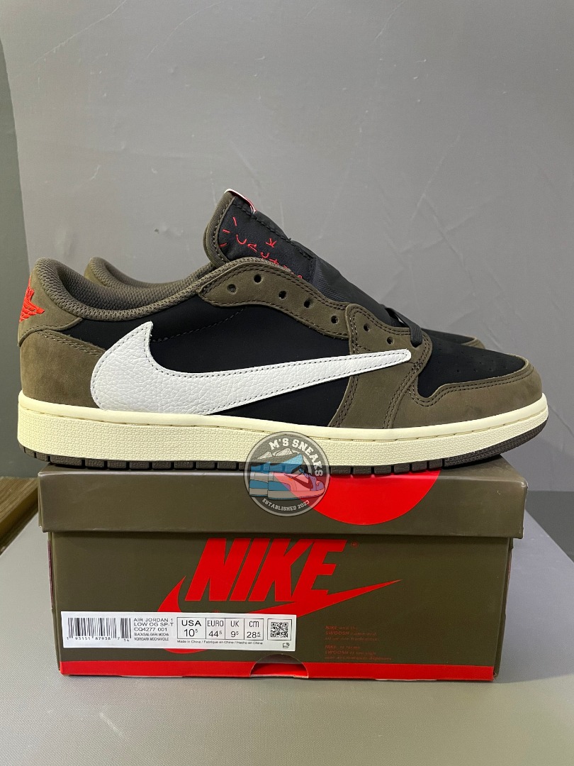 Jordan 1 Retro Low OG SP Travis Scott Mocha, Men's Fashion, Footwear ...