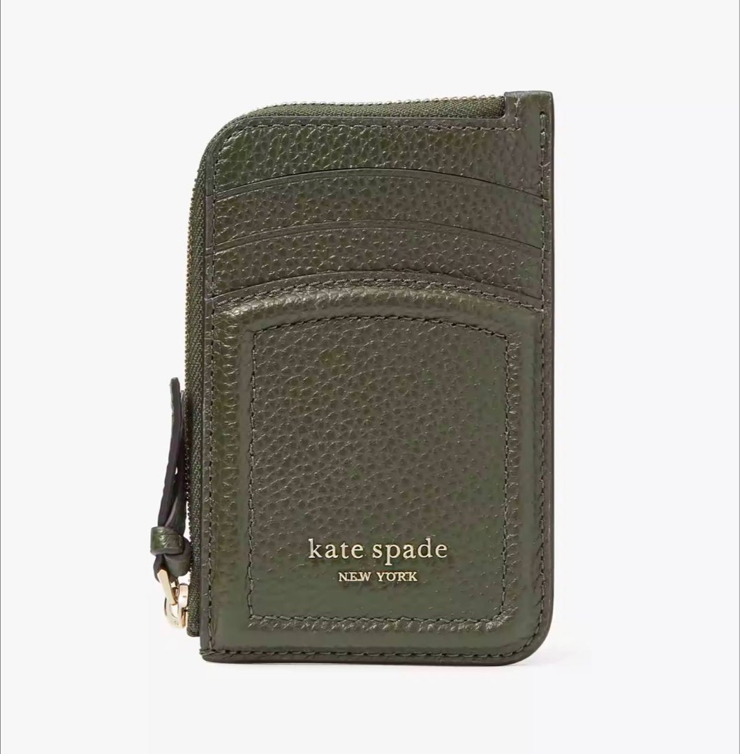 Kate Spade Knott Zip Card Holder, Luxury, Bags & Wallets on Carousell