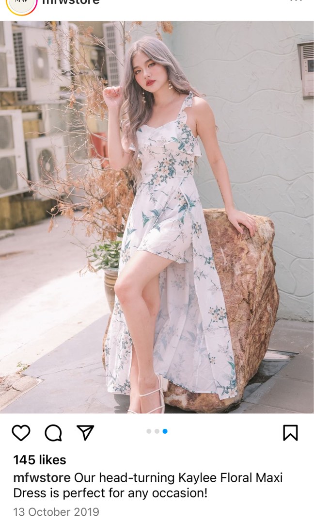 Kaylee flora maxi dress, Women's Fashion, Dresses & Sets, Dresses on ...
