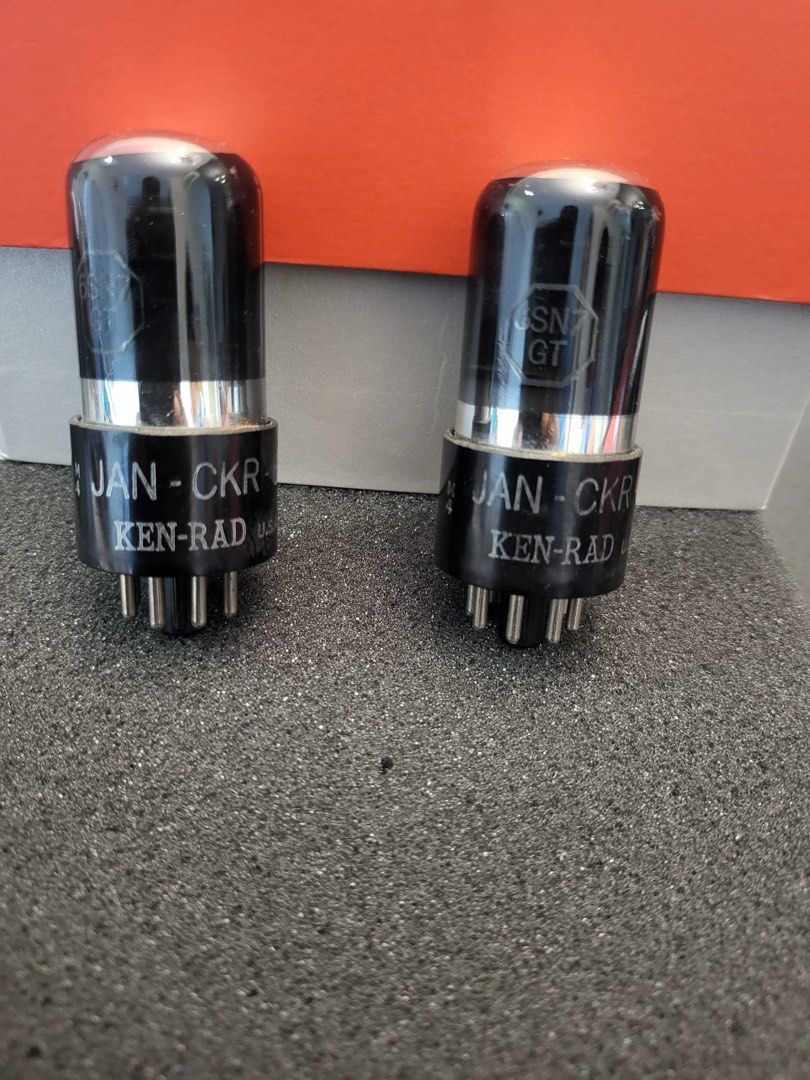 KEN-RAD VT231 6SN7 GT Black Glass Matched Pair Vaccum Tubes, Audio, Soundbars, Speakers ...