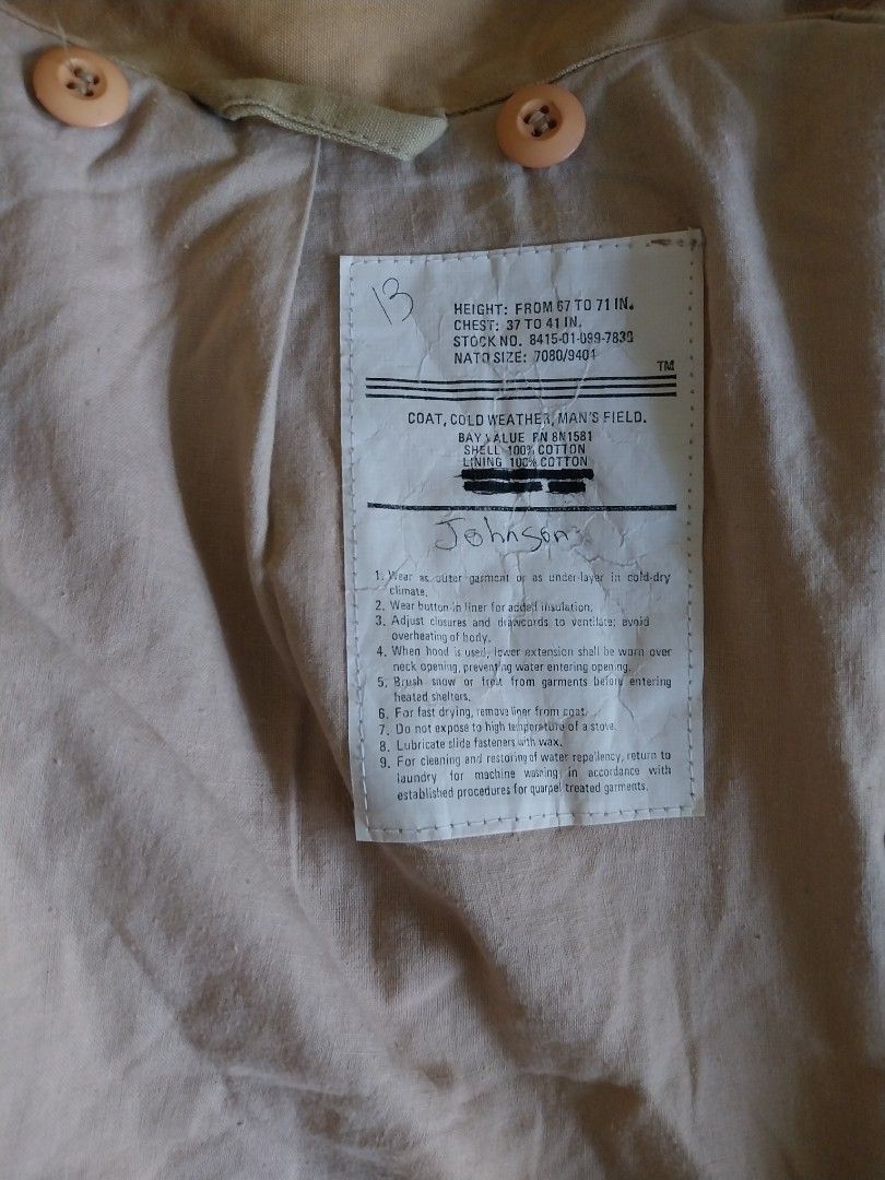 Khaki Saudi M65 DESERT Field Jacket with inner liner, Men's Fashion ...