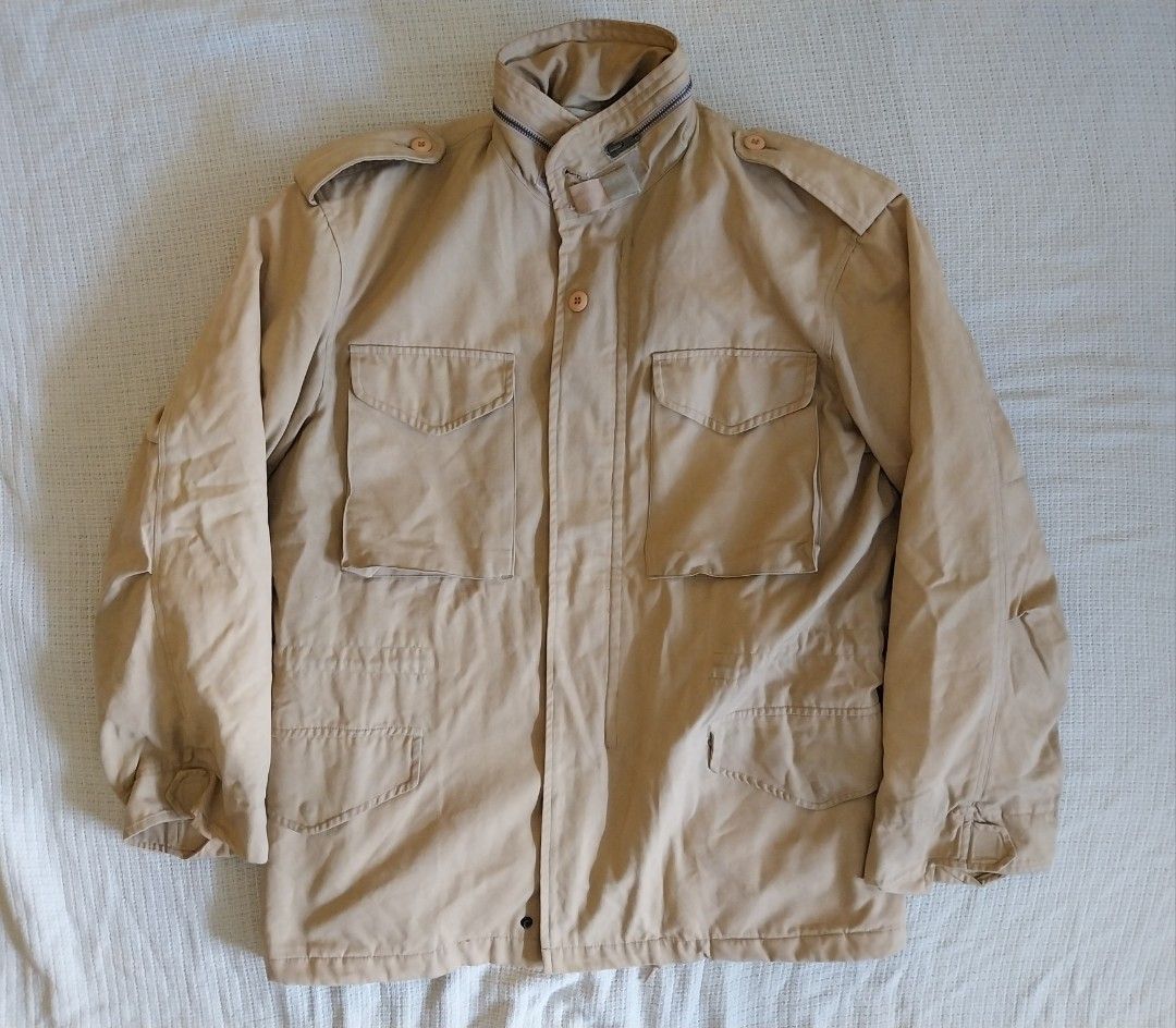 Khaki Saudi M65 DESERT Field Jacket with inner liner, Men's Fashion ...