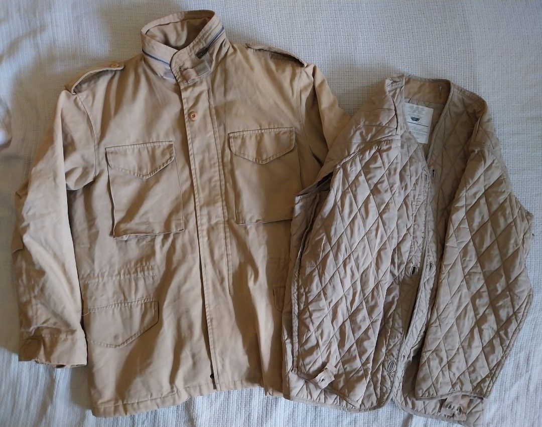 Khaki Saudi M65 DESERT Field Jacket with inner liner, Men's Fashion ...