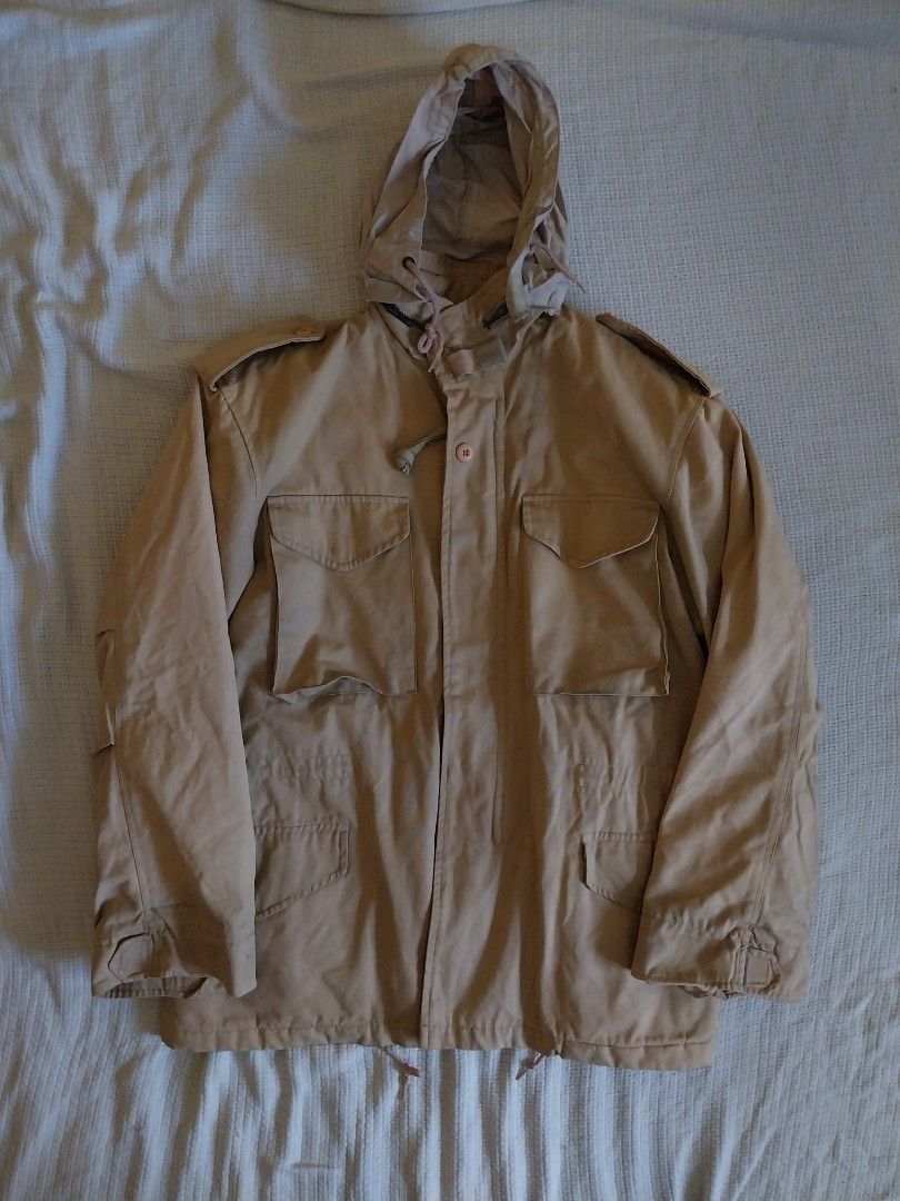 Khaki Saudi M65 DESERT Field Jacket with inner liner, Men's Fashion ...