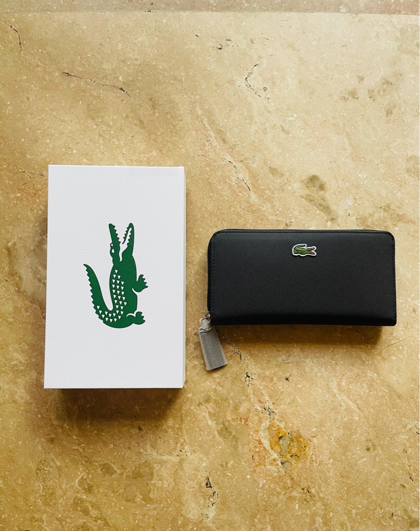 Lacoste Wallet, Black, Luxury, Bags & Wallets on Carousell