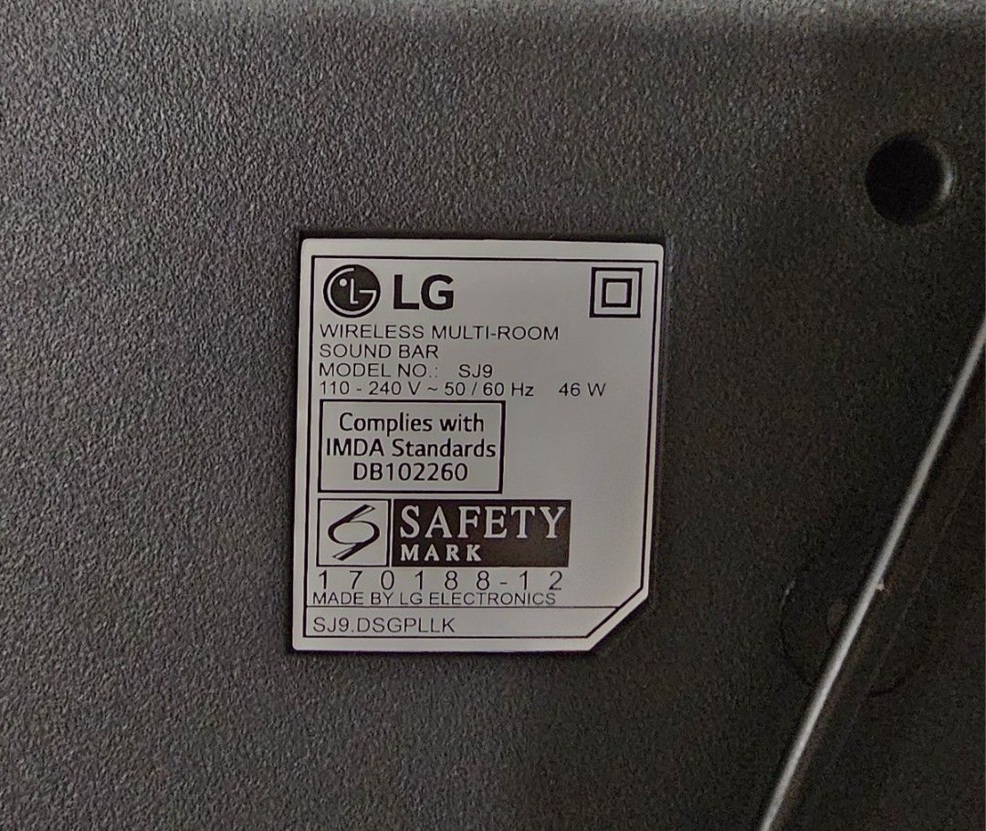 LG SJ9 5.1 Soundbar, Audio, Soundbars, Speakers & Amplifiers on Carousell