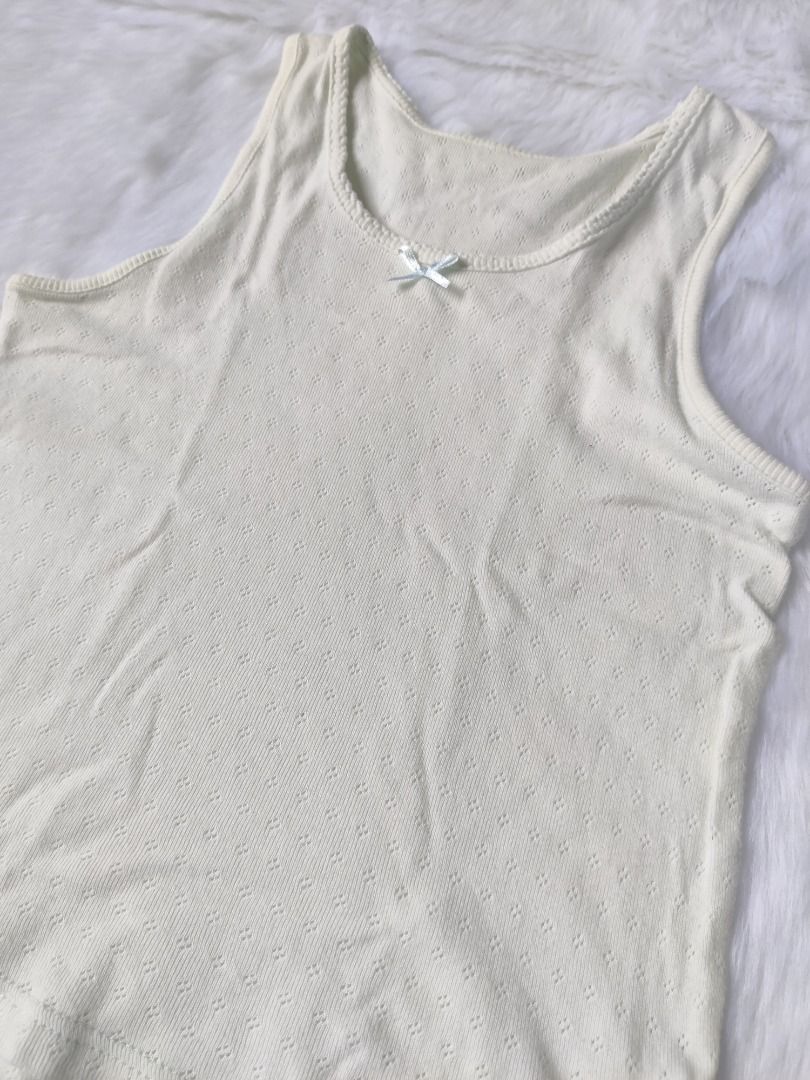 Light Green Pointelle-like Tank Top/ Singlet | 90s Y2K Balletcore ...