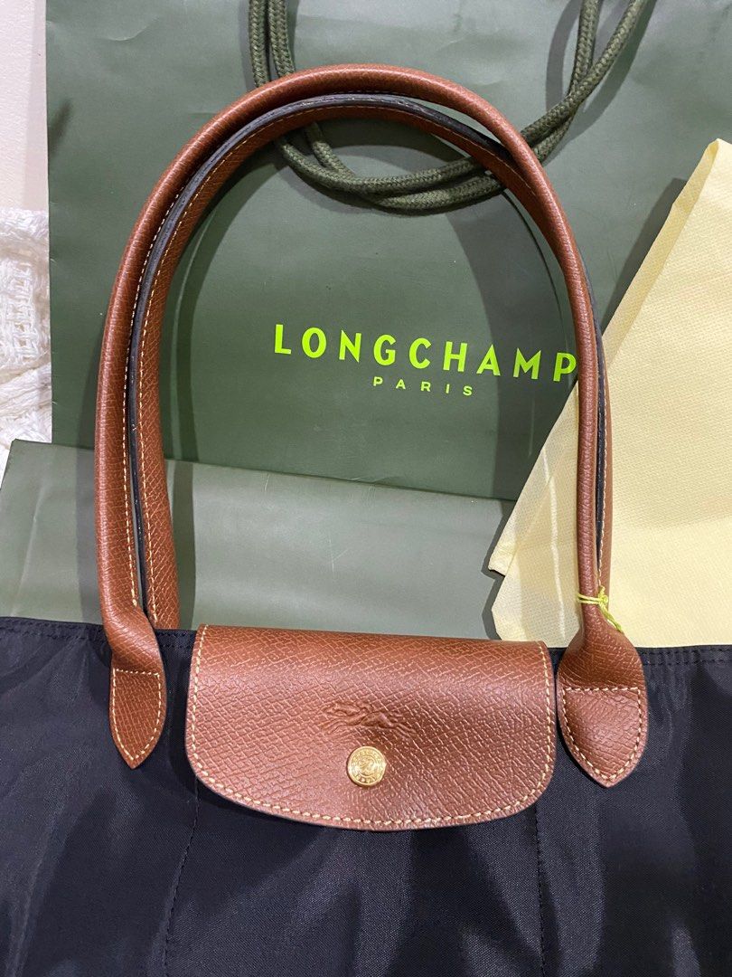 Longchamp Le Pliage Large Long Handle Black, Women's Fashion, Bags ...