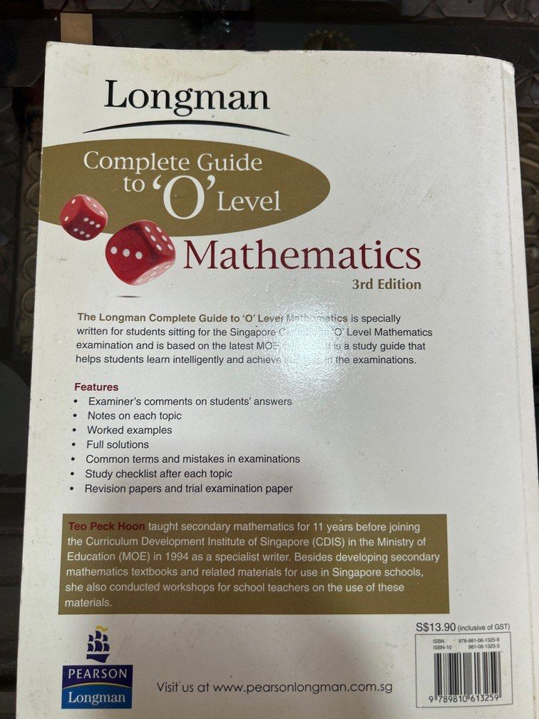 Longman Complete Guide to O Level Mathematics 3rd Edition, Hobbies ...