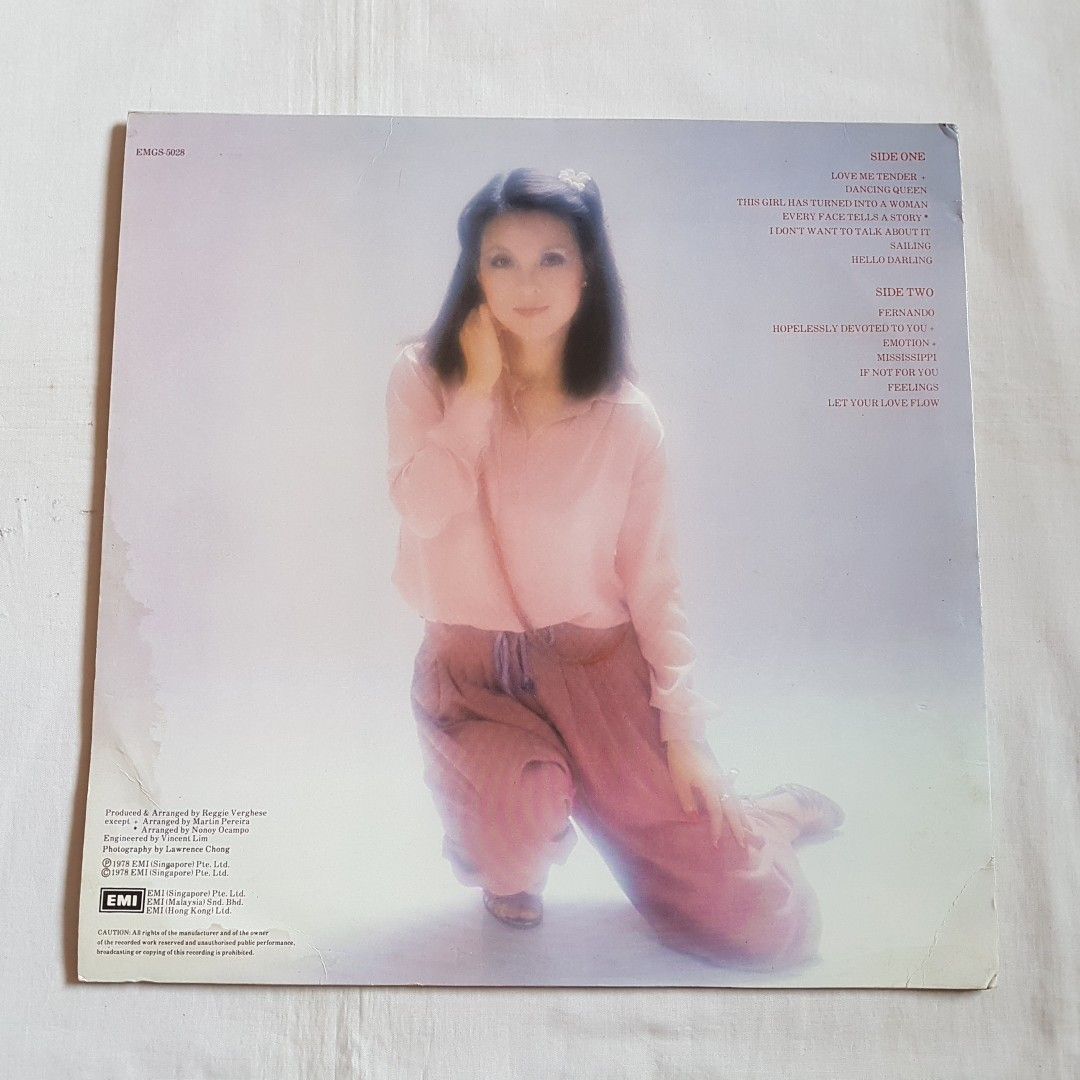 黃露儀"Love Me Tender" 12" 黑膠唱片 Tracy Huang Vinyl LP Record EMI EMGS-5028 ...