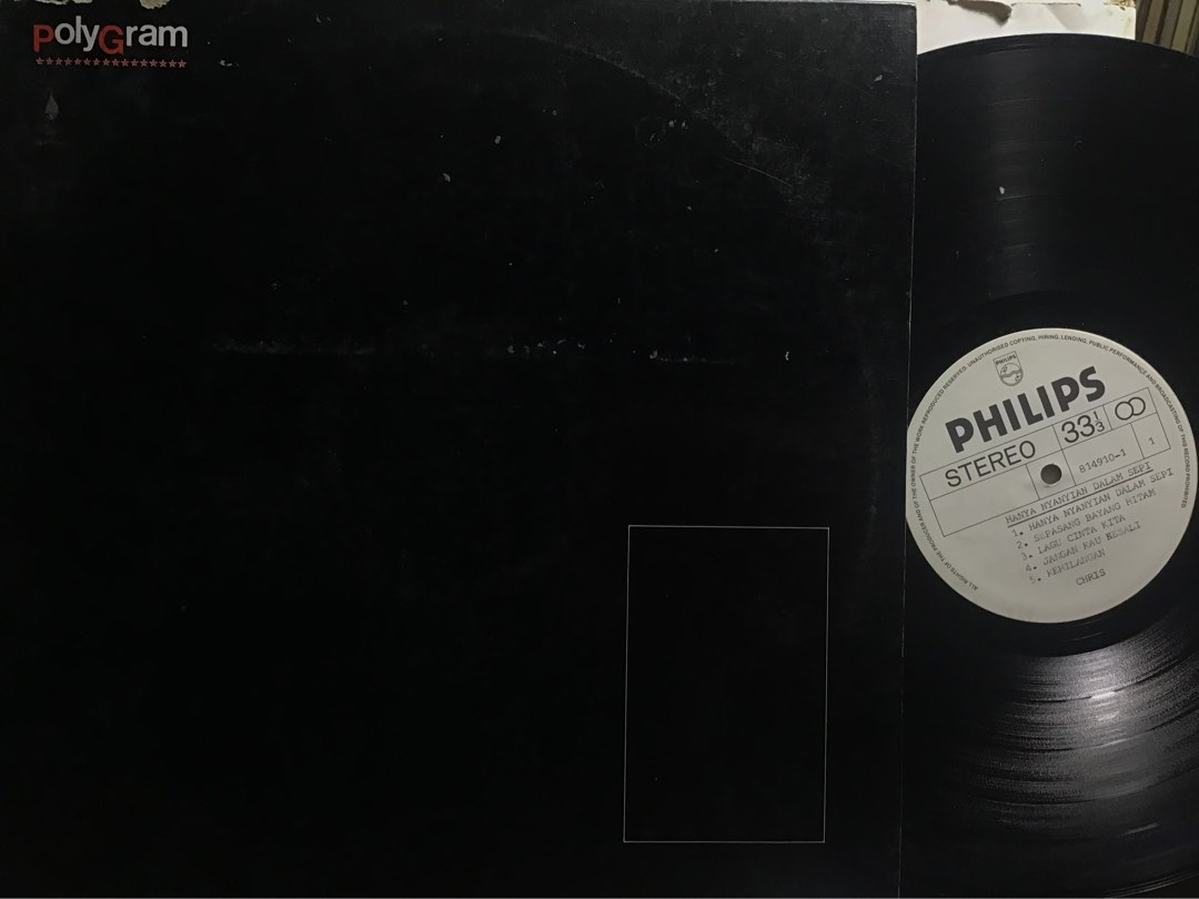 LP Chris Vadham - Hanya Nyanyian Dalam Sepi OOP MALAY VINYL RECORD ...