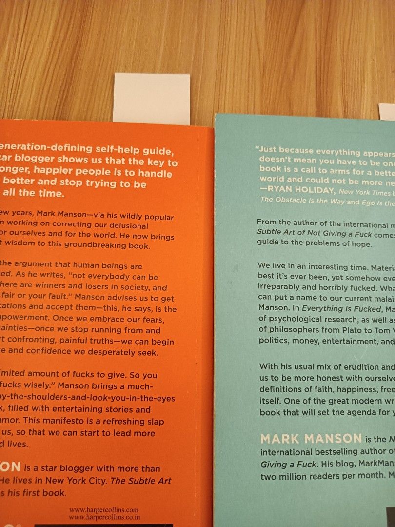 MARK MANSON BOOK SET, Hobbies & Toys, Books & Magazines, Fiction & Non ...