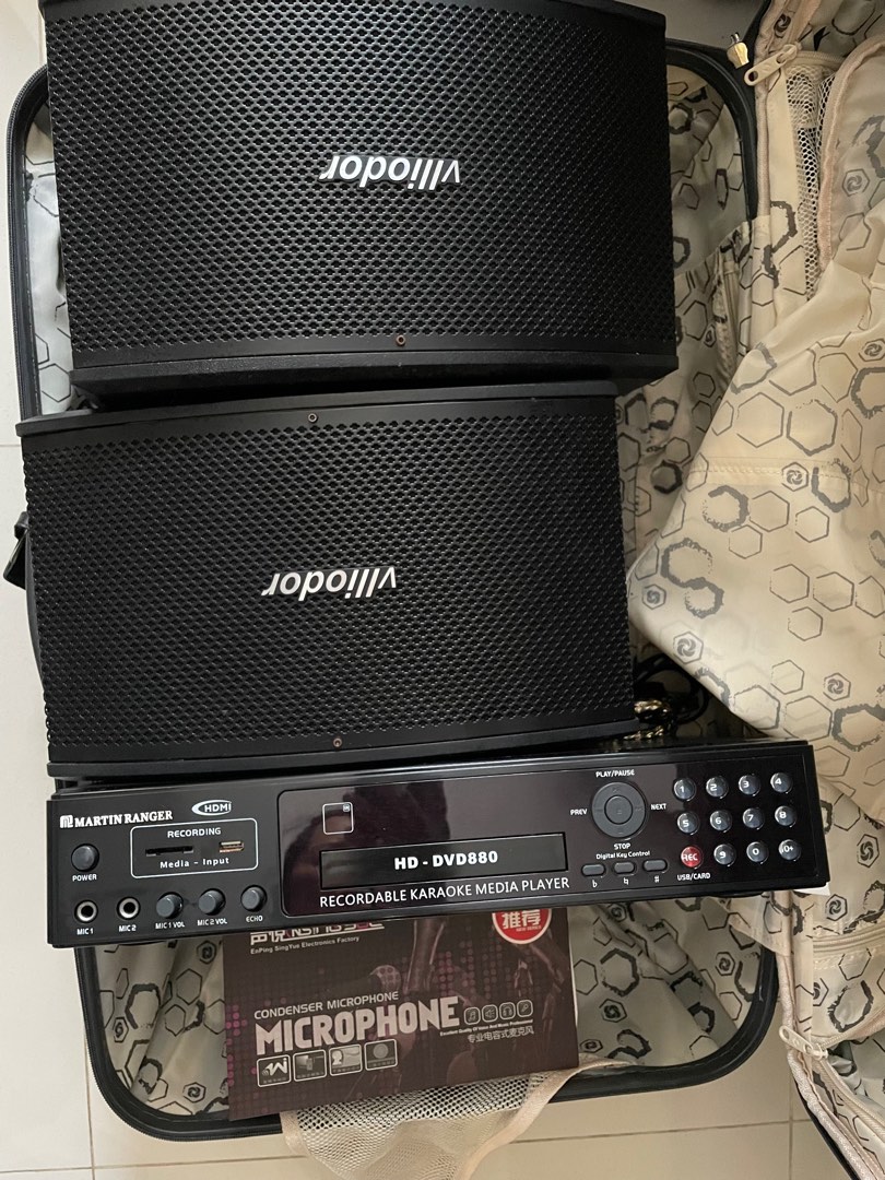 Martin Ranger karaoke mixer with Vlliodor speakers, Audio, Soundbars ...